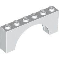 LEGO Boog 1x6x2 WIT (100 stuks) | Bogen | LEGO Onderdelen | BRICKshop ...