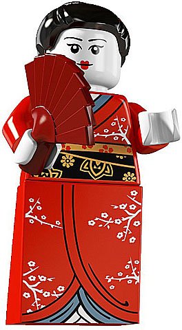 LEGO Geisha met Waaier (LEGO 880402) | BRICKshop - LEGO en DUPLO specialist