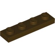 LEGO Plaat 1x4 DONKERBRUIN (100 stuks) | BRICKshop - LEGO en DUPLO ...