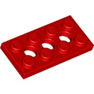 LEGO Plaat 2x4 met Gaten ROOD (100 stuks) | BRICKshop - LEGO en DUPLO ...