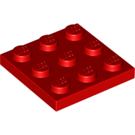 LEGO Plaat 3x3 ROOD (100 stuks) | BRICKshop - LEGO en DUPLO specialist