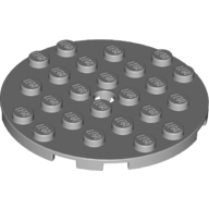 LEGO Plaat Rond 6x6 met Gat LICHTGRIJS (100 stuks) | BRICKshop - LEGO ...