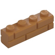 LEGO Steen 1x4 met Steenmotief NOUGAT (100 stuks) | BRICKshop - LEGO en ...